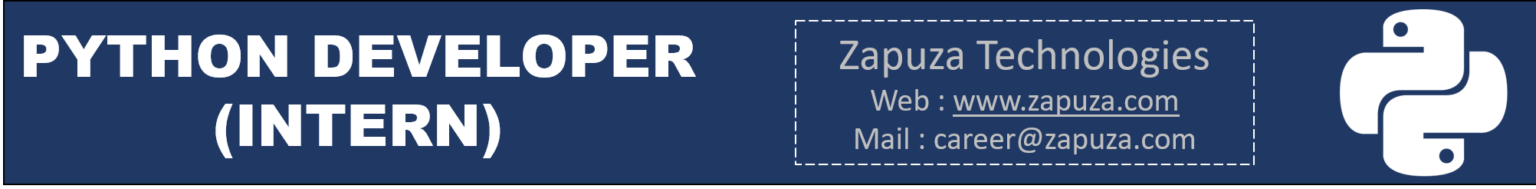 Python Developer (Intern) - Zapuza